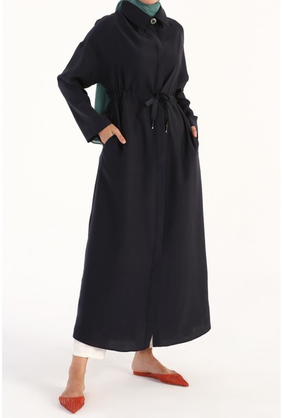 ALLDAY Gömlek Yakalı Düğmeli Tensel Ferace