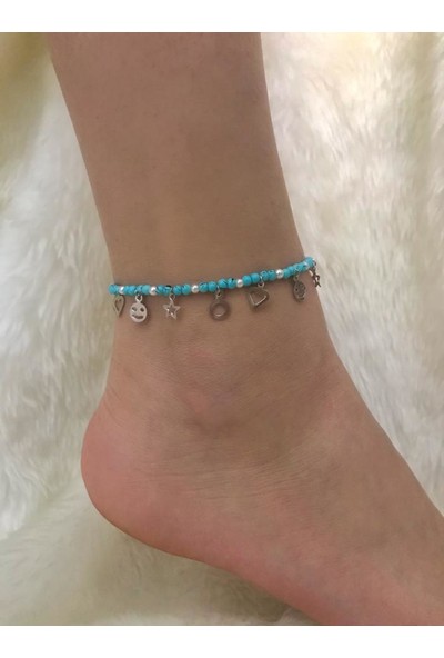 Beykan Kadın Emoji Boncuklu Halhal Beykan Kadın Emoji Boncuklu Halhal