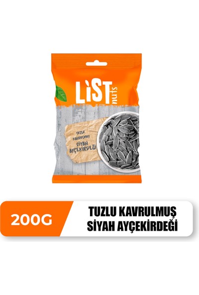 List Nuts Kavrulmuş Siyah Ayçekirdeği 200 gr List Nuts Kavrulmuş Siyah Ayçekirdeği 200 gr