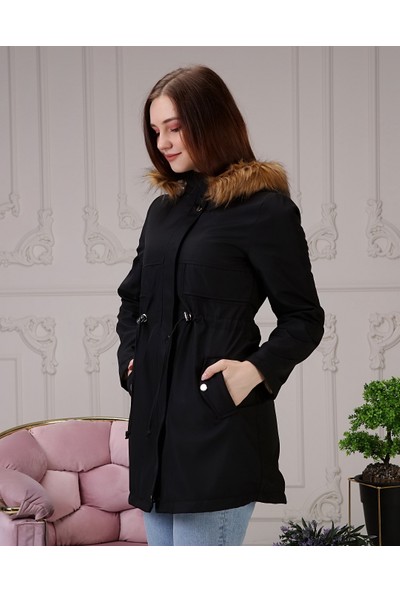 Alnida Collection Siyah Içi Kürkü ve Su Geçirmez Bayan Kışlık Mont&kaban Alnida Collection Siyah Içi Kürkü ve Su Geçirmez Bayan Kışlık Mont&kaban