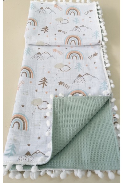 Babylifehome Müslin Pike Örtü 110x100 Ölçülerinde