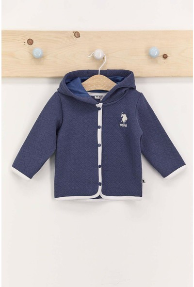 U.S. Polo Assn. Kapşonlu Hırka Erkek Bebek Lacivert U.S. Polo Assn. Kapşonlu Hırka Erkek Bebek Lacivert