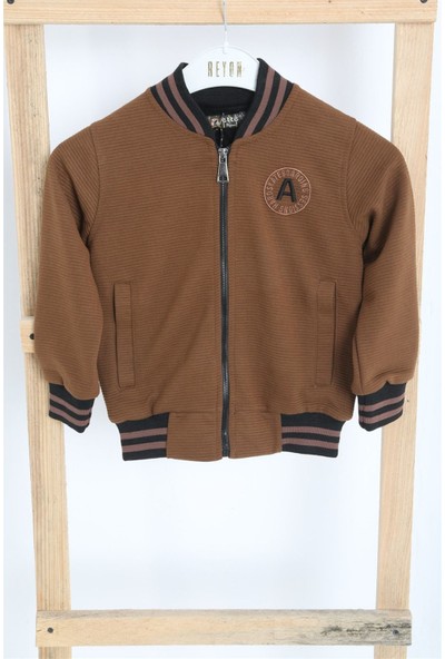 Ette  erkek Çocuk Armalı Hırka Sütlü Kahve 8605