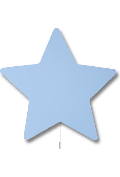 Instababyrooms Mavi Yıldız Ahşap Aydınlatma