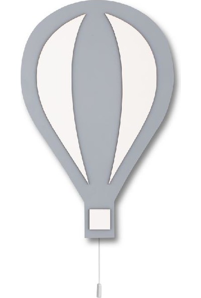 Instababyrooms Gri Balon Ahşap Aydınlatma
