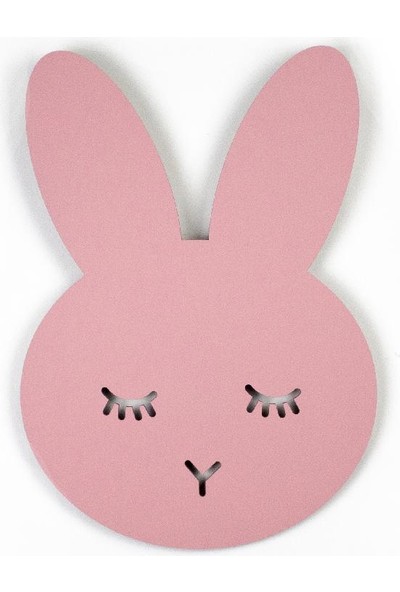 Instababyrooms Pembe Tavşan Ahşap Aydınlatma