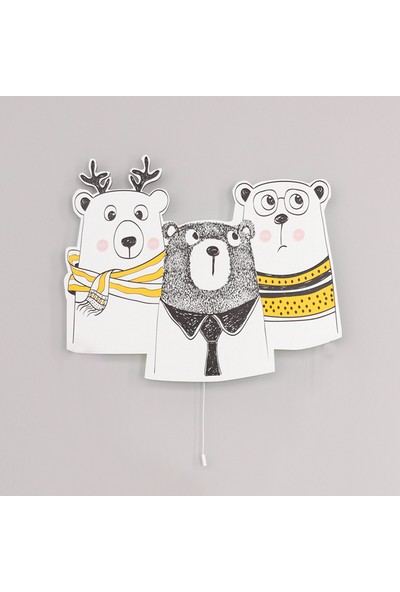 Instababyrooms 3 Lü Ayı Aydınlatma