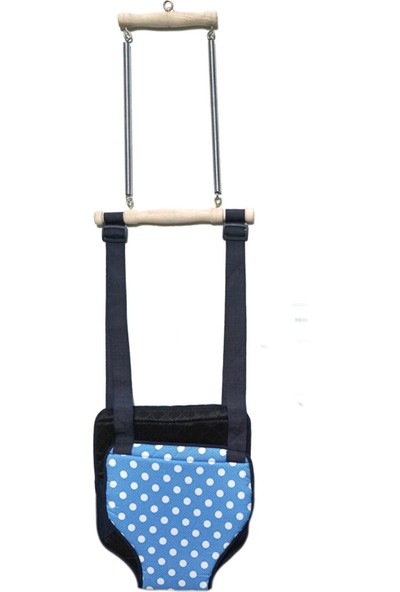 Eases Mavi Zemin Üzeri Beyaz Puantiyeli Erkek Bebek Hoppala