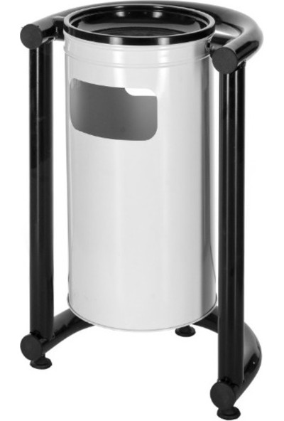 Ovata Paslanmaz Dış Mekan Çöp Kovası U Model Park Bahçe Çöp Kutusu