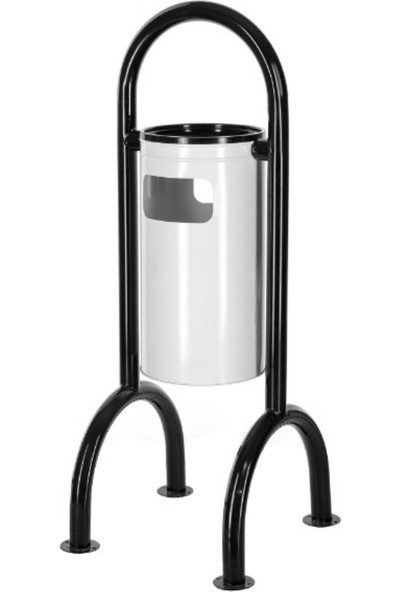 Ovata Paslanmaz Dış Mekan Metal Çöp Kovası Park Bahçe Çöp Kutusu