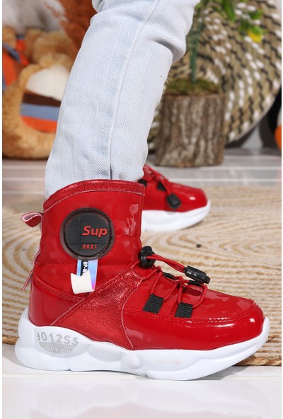 Potincim Twg 7580 Kışlık Içi Termal Kürklü Işıklı Kız Çocuk Bot Ayakkabı Kırmızı Desenli Potincim Twg 7580 Kışlık Içi Termal Kürklü Işıklı Kız Çocuk Bot Ayakkabı Kırmızı Desenli