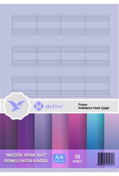 Bi Defter Piyano Nota Kağıdı Çift Porte Mavi Renkli Özel Tasarım Ofset Baskı Bi Defter Piyano Nota Kağıdı Çift Porte Mavi Renkli Özel Tasarım Ofset Baskı