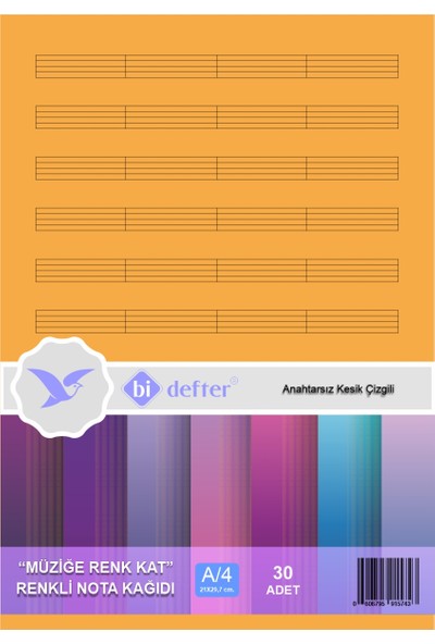 Bi Defter Nota Kağıdı Sol Anahtarlı Kesik Çizgili Turuncu Renkli Özel Tasarım Ofset Baskı