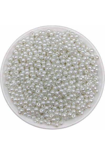 Hedef Bijuteri 50 gr 5mm Beyaz Cam Inci Boncuk ,takı Yapım Boncuğu (50GR,~300 Adet ) Hedef Bijuteri 50 gr 5mm Beyaz Cam Inci Boncuk ,takı Yapım Boncuğu (50GR,~300 Adet )