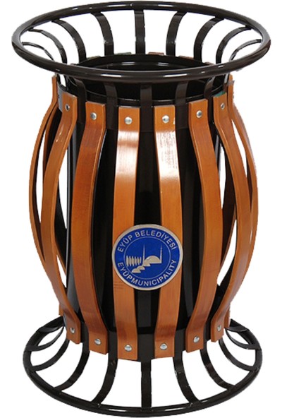 Ovata Ahşaplı Dış Mekan Çöp Kovası Avm Park Bahçe Metal Çöp Kutusu Ovata Ahşaplı Dış Mekan Çöp Kovası Avm Park Bahçe Metal Çöp Kutusu