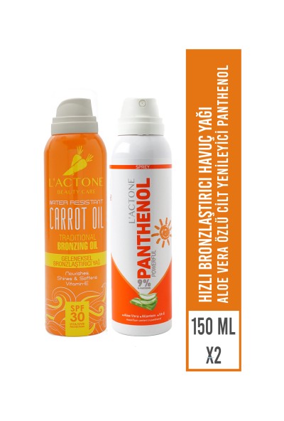 Lactone Bronzlaştırıcı Havuç &panthenol Sprey Set
