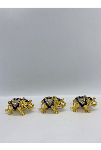 Sevilen Hediyeler Üçlü Fil Swaroski Taşlı Biblo