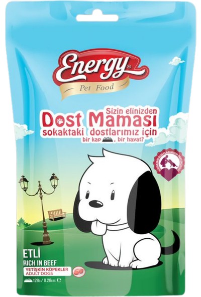 Energy Etli Dostluk Maması -KÖPEK-125 Gram-20 Adet Energy Etli Dostluk Maması -KÖPEK-125 Gram-20 Adet