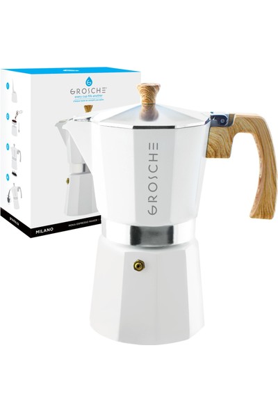 Grosche Milano Moka Pot Beyaz 9 Cup 450 ml
