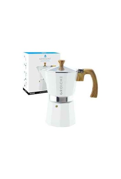 Grosche Milano Moka Pot Beyaz 6 Cup 275 ml