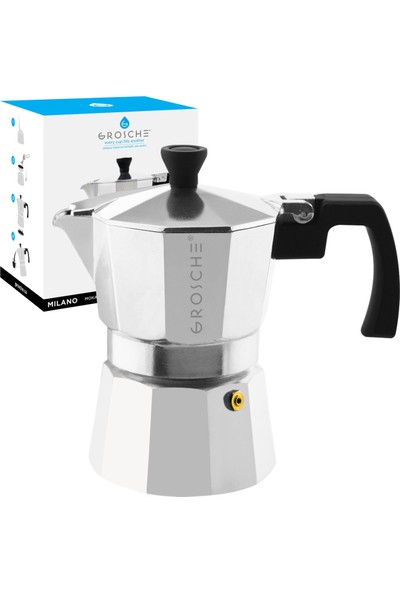 Grosche Milano Moka Pot Gümüş 3 Cup 150 ml