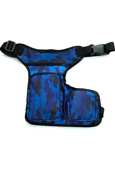 OEM Bacak Çantası Üç Cepli Kamufulaj Mavi