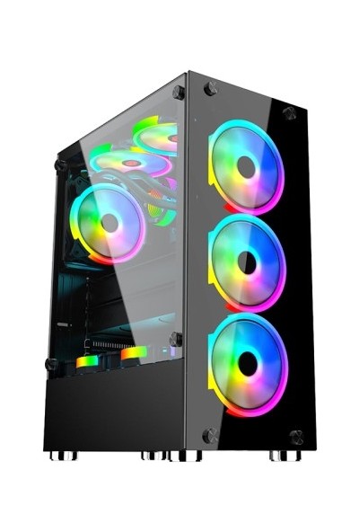 Gameforce Glass 6X120MM Rainbow Fanlı Oyuncu Kasası 6X120MM - Boş Kasa Gameforce Glass 6X120MM Rainbow Fanlı Oyuncu Kasası 6X120MM - Boş Kasa