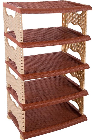 Çerisan 5 Katlı Ayakkabılık Rattan Kod 842