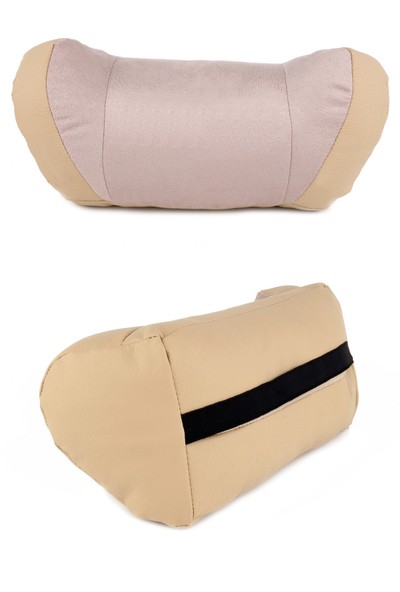 Lugmo Araç Oto Koltuk Başlık Yastığı 5d Özellikli Bej Renk 2li