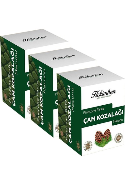 Hekimhan 3 Kutu Çam Kozalağı Macunu Hekimhan Ballı Kozalak Macunu 240 gr 3'lü Hekimhan 3 Kutu Çam Kozalağı Macunu Hekimhan Ballı Kozalak Macunu 240 gr 3'lü