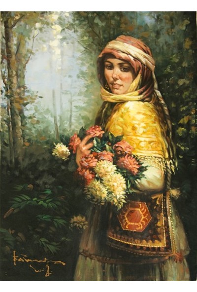 Tablo Life Köylü Kızı - Kanvas Tablo