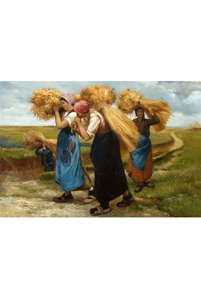 Tablo Life Buğday Toplayan Kadınlar - Kanvas Tablo