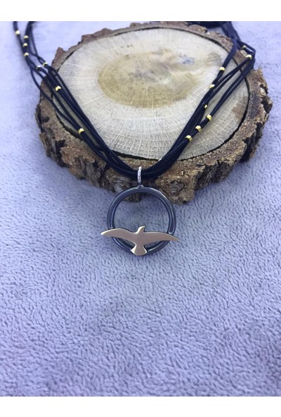 Nsa Silver Marti Figürlü Kolye ve Küpe Gümüş Kadin Taki 925 Ayar