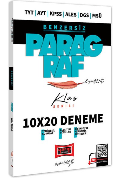 Yargı Yayınevi 2022 TYT AYT KPSS ALES DGS MSÜ Benzersiz Paragraf Klas Serisi 10x20 Deneme Yargı Yayınevi 2022 TYT AYT KPSS ALES DGS MSÜ Benzersiz Paragraf Klas Serisi 10x20 Deneme