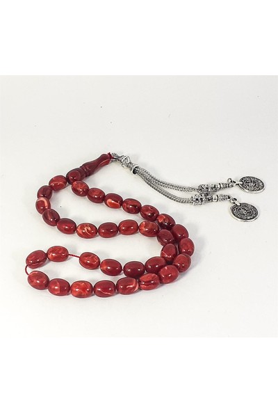 Çılgın Trend Kişiye Özel Kutulu 2 Li Osmanlı Tuğralı Toz Kehribar Tesbih