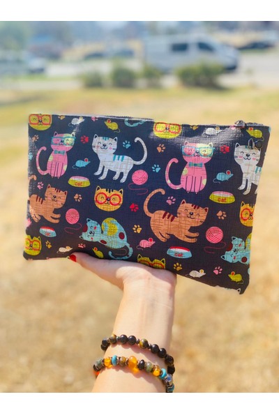 Kedikerekedii Kedikerekedi Yumak Kedili Clutch Çanta