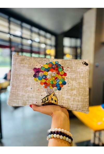 Kedikerekedii Kedikerekedi Yukarı Bak Evi Clutch Çanta