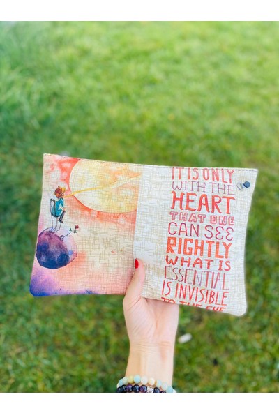 Kedikerekedii Kedikerekedi Küçük Prens Clutch Çanta