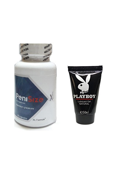 Penisize Xl Erkeklere Özel 60LI Maksimum Güç Sertleştiren Katılaştırıcı + Playboy 50 ml Kayganlaştırıcı Jel