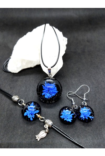 Likya Murano Cam Üçlü Takı Seti