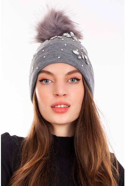 Ladycolor Kadın Bere Katlamalı Çiçek Detaylı