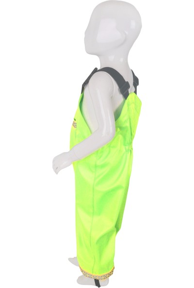 Gökçecik Tekstil Çocuk Unisex Neon Sarı Yağmur Tulumu