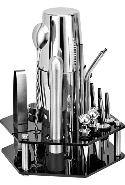 Buyfun CG1220 19 Adet 304 Paslanmaz Çelik Kokteyl Çalkalayıcı (Yurt Dışından)