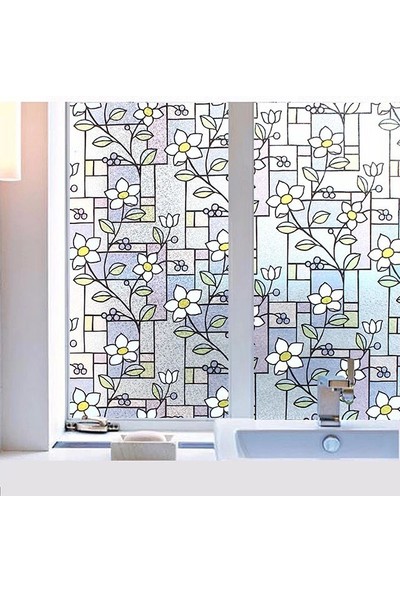 Style Japon Teknoloji 3D x Vitray Kendinden Renkli Cam Folyosu 46 cm x 1 mt