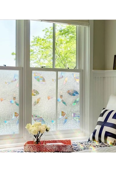 Style Japon Teknolojosi 3D Statik Cam Folyosu 46 cm x 1 mt