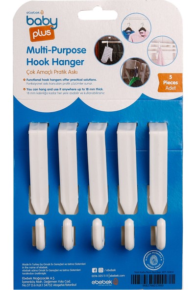 Baby Plus Çok Amaçlı Pratik Askı 5'li