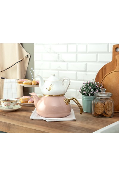 Madame Coco Papillon Çaydanlık - Pudra Madame Coco Papillon Çaydanlık - Pudra