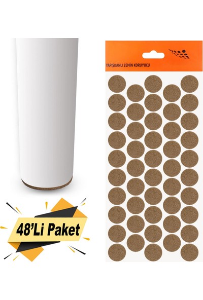 BADEM10 Masa Sandalye Parke Zemin Koruyucu Keçe Yapışkanlı 20 mm (48'li Paket) BADEM10 Masa Sandalye Parke Zemin Koruyucu Keçe Yapışkanlı 20 mm (48'li Paket)