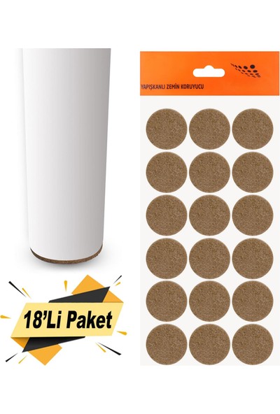 BADEM10 Masa Sandalye Parke Zemin Koruyucu Keçe Yapışkanlı 35 mm (18'li Paket) BADEM10 Masa Sandalye Parke Zemin Koruyucu Keçe Yapışkanlı 35 mm (18'li Paket)