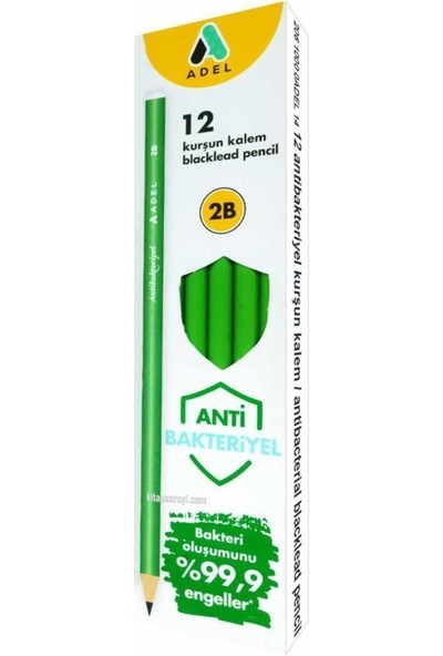 Adel Antibakteriyel Kurşun Kalem 12'li
